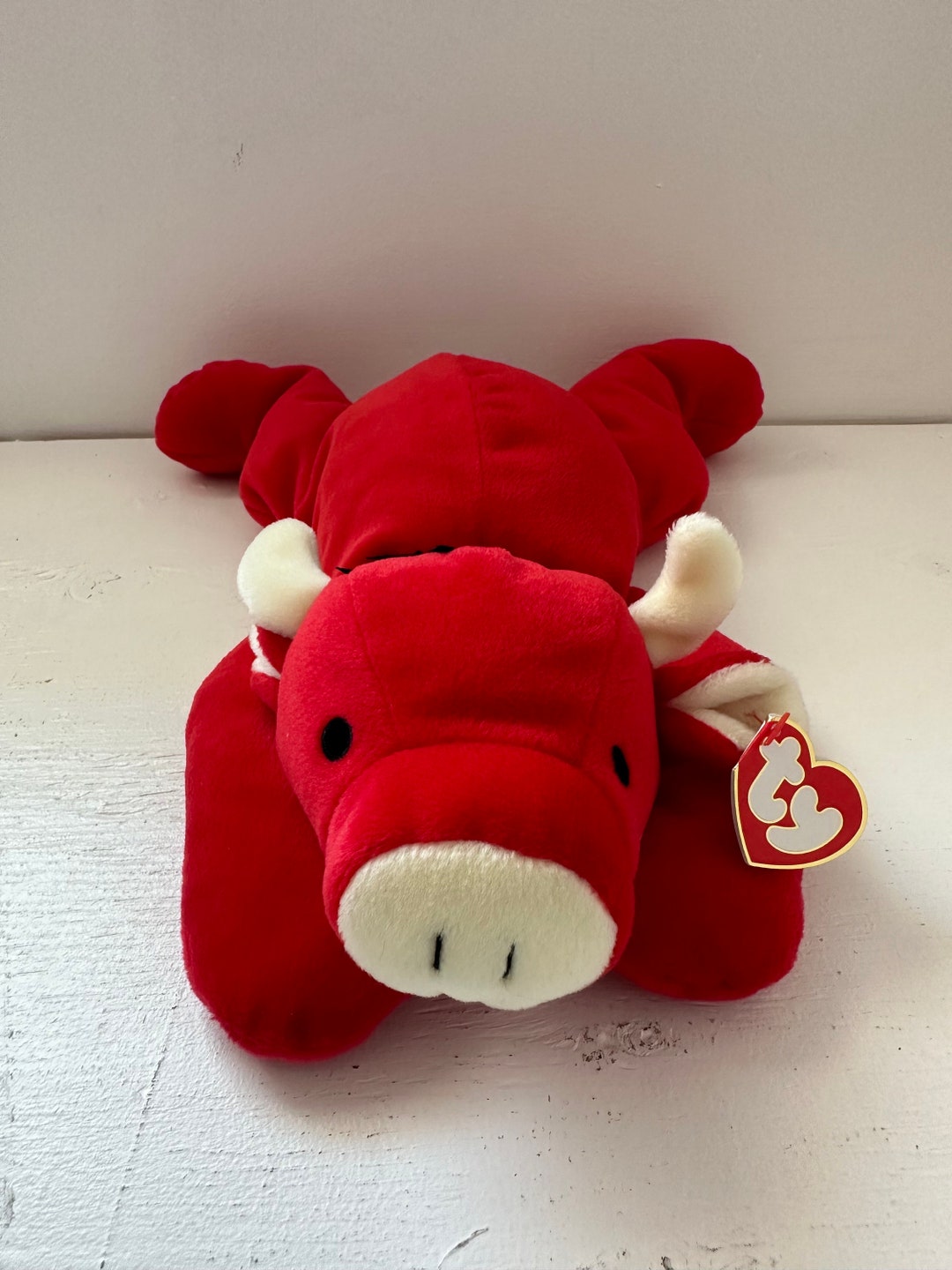 Ty Pillow Pal “red” the Bull ! (14 Inch) - Etsy