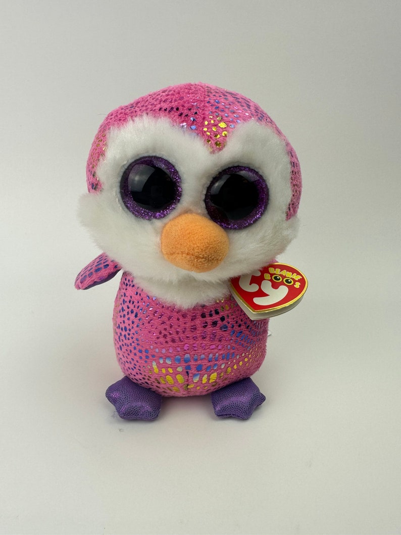 TY Beanie Boo patty the Pink Penguin Justice Exclusive 6 - Etsy