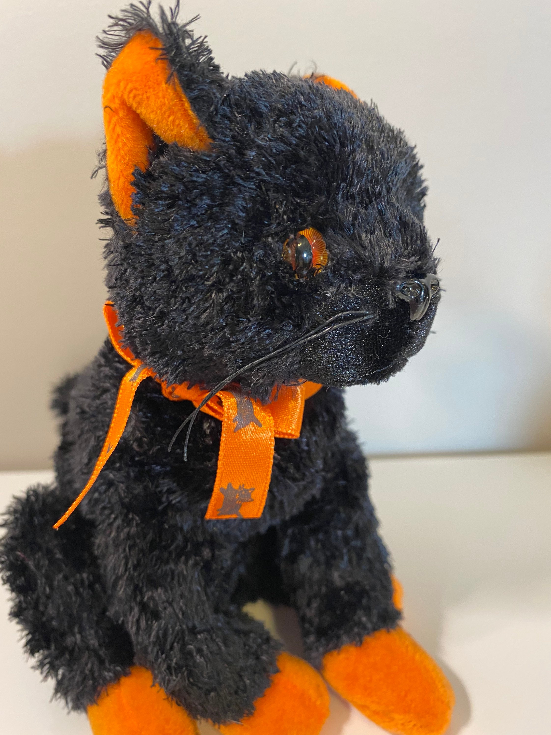 TY Beanie Baby Fraidy the Black and Orange Halloween Cat 6 | Etsy