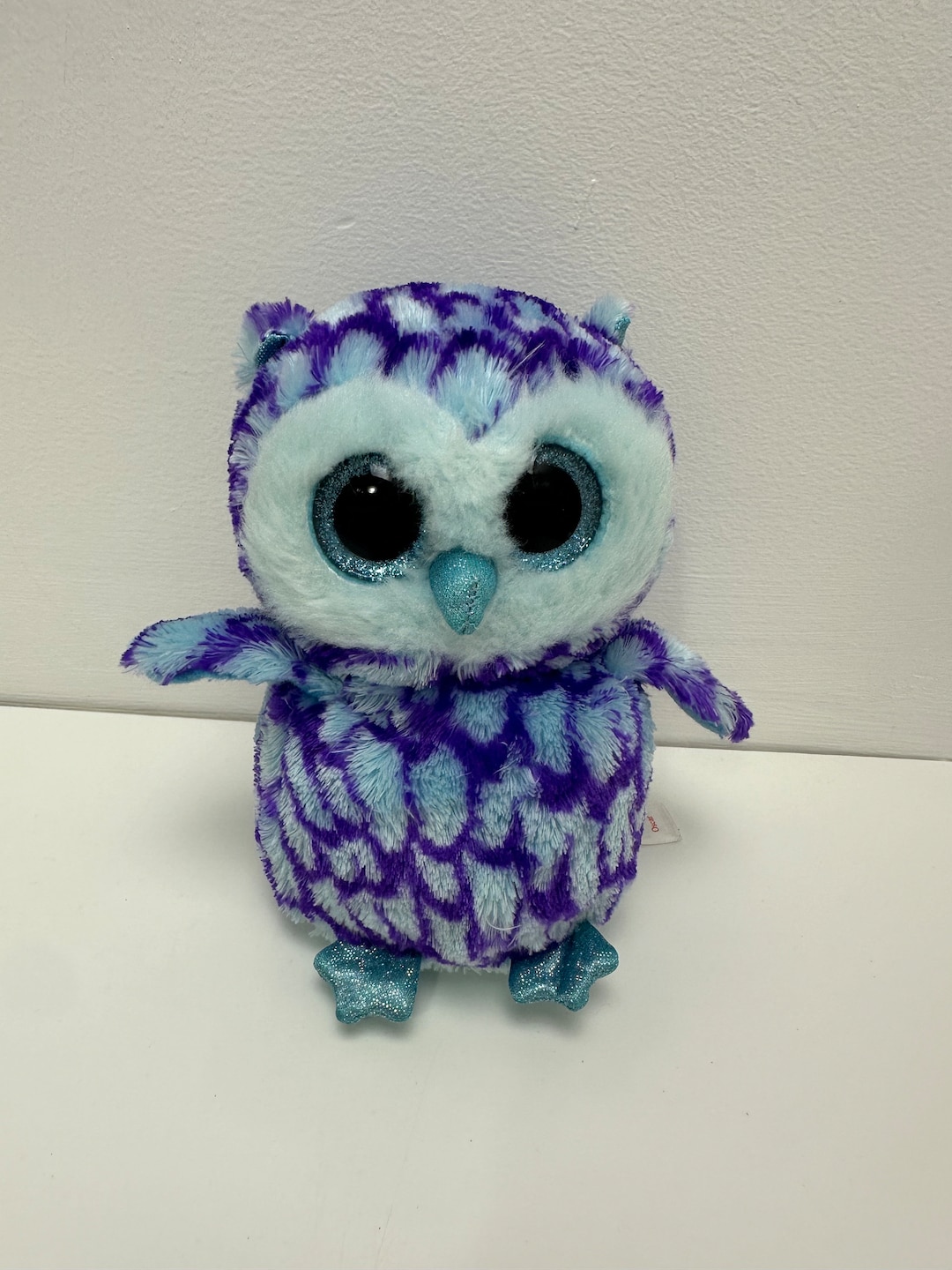 Ty Beanie Boo “oscar” the Blue and Purple Owl - No Hang Tag (6 Inch) - Etsy