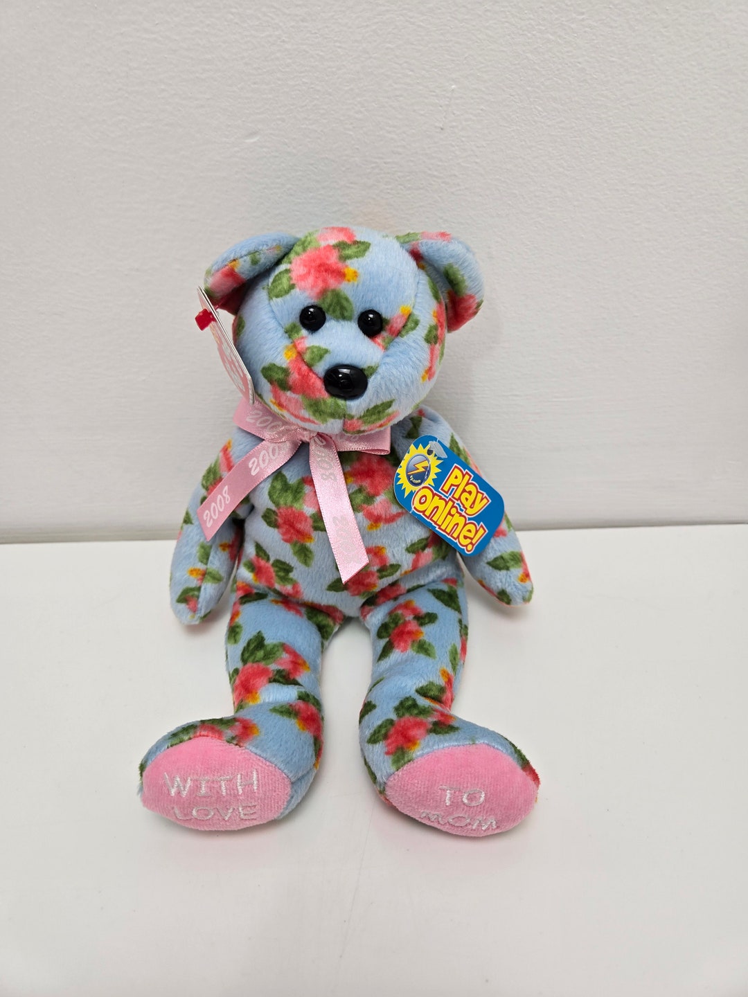 Ty Beanie Baby “motherly” the With Love to Mom Bear - Hallmark Gold ...