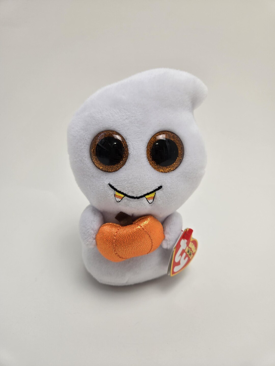Ty Beanie Boo “scream” the Halloween Ghost Holding a Pumpkin (6 Inch ...