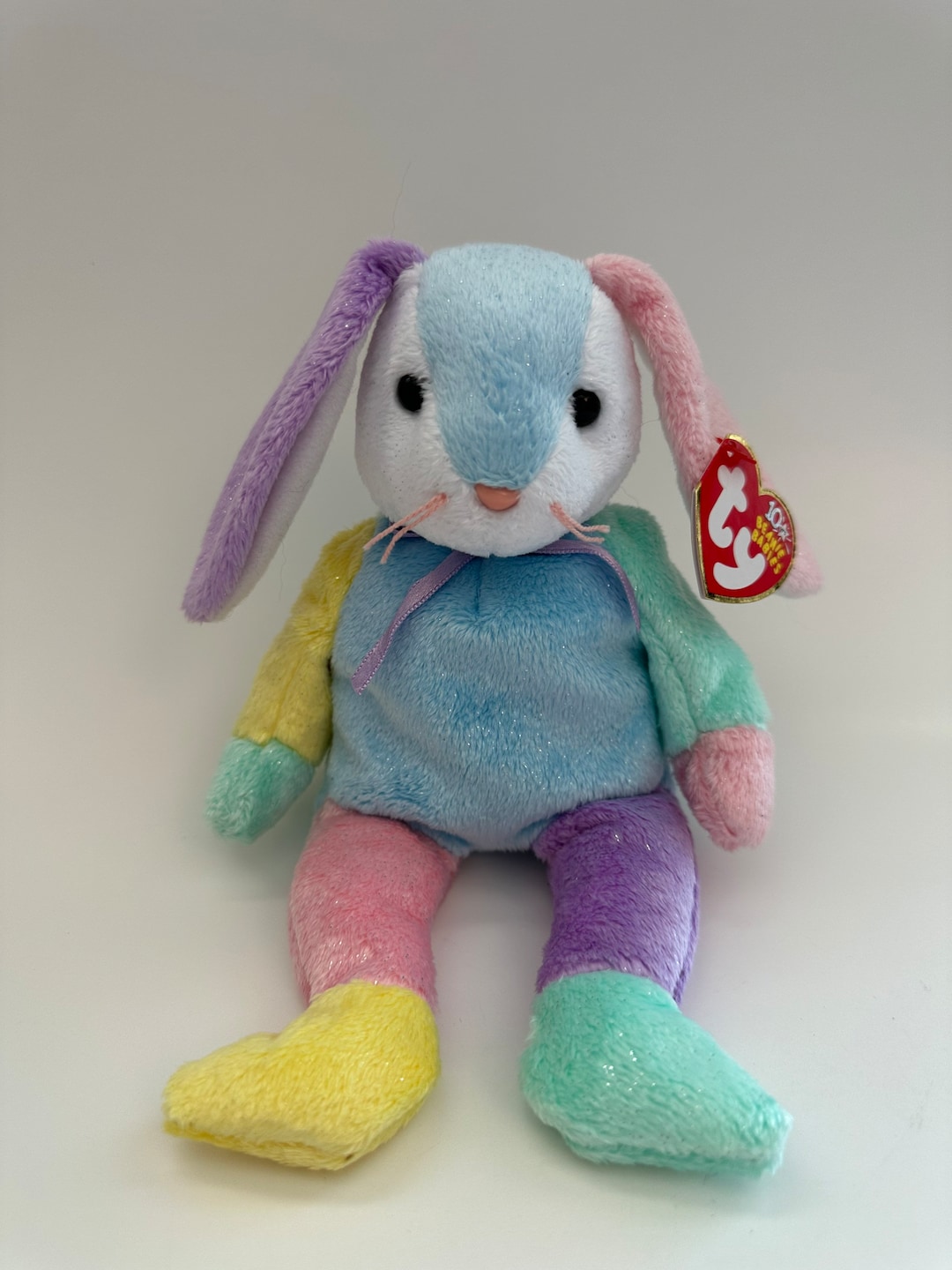 TY Beanie Baby dippy the Multi-coloured Bunny Rabbit 8.5 - Etsy