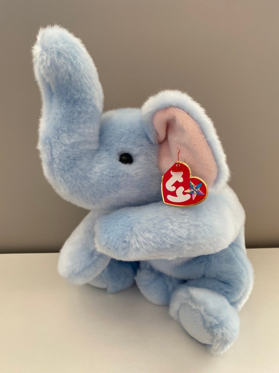 TY Beanie Buddy peanut the Light Blue Elephant Plush 16 | Etsy