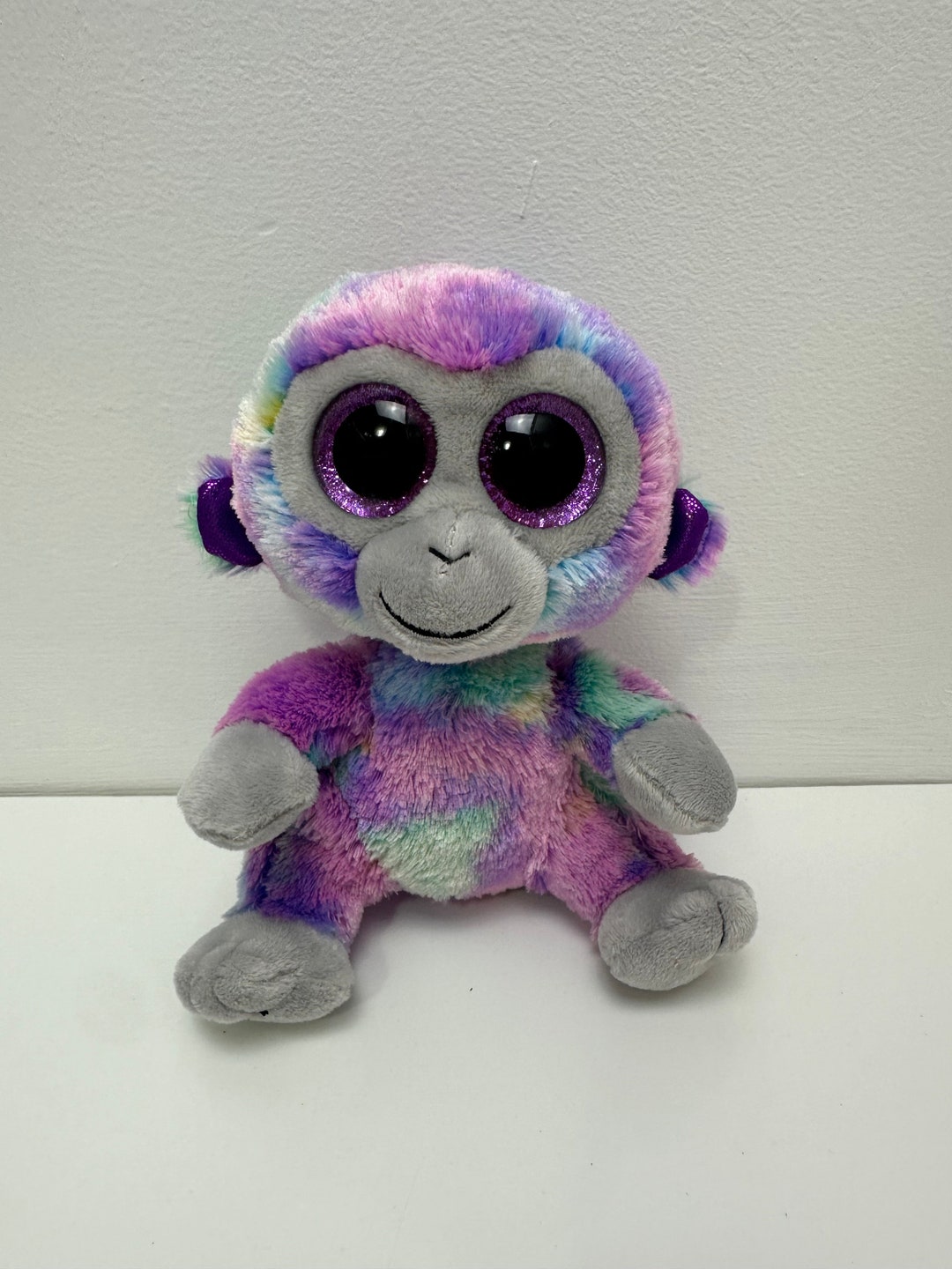 Ty Beanie Boo “zuri” the Purple and Blue Monkey - No Hang Tag (6 Inch ...