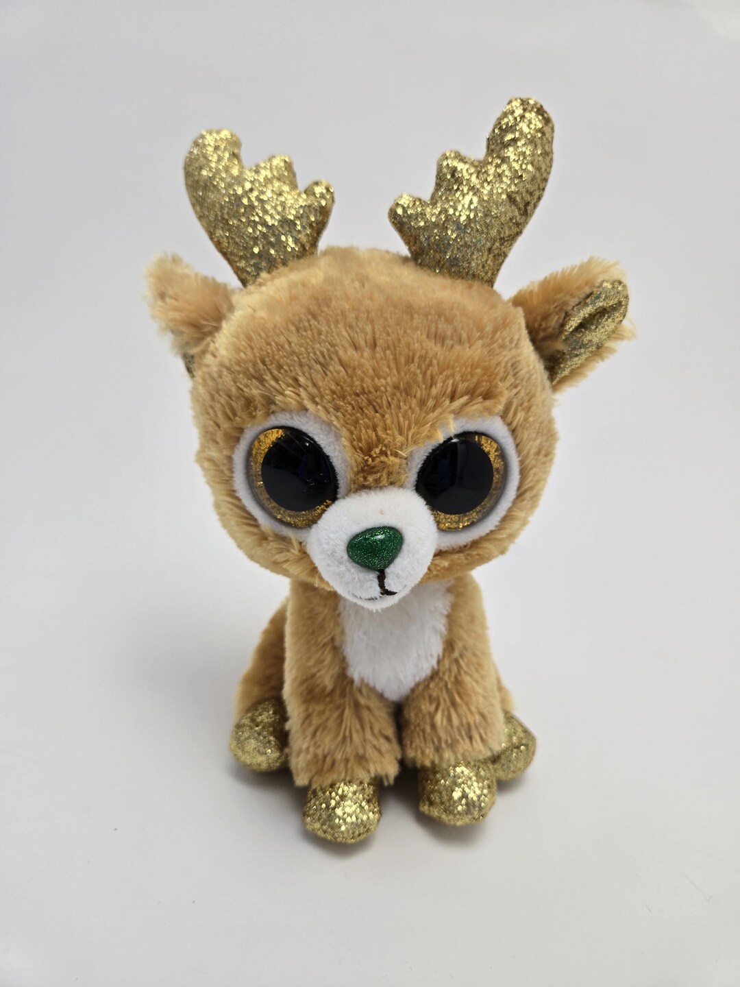 TY Beanie Boo “glitzy” the Holiday Reindeer - No Hang Tag (6 Inch) - Etsy