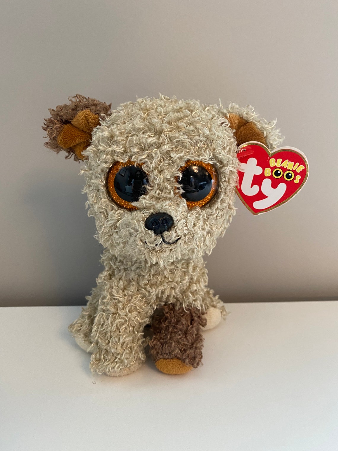 TY Beanie Boo Rootbeer the Brown Dog with Glitter Eyes | Etsy