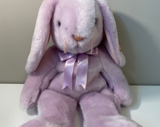 TY Beanie Buddy floppity the Purple Bunny Rabbit Soft Plush - Etsy