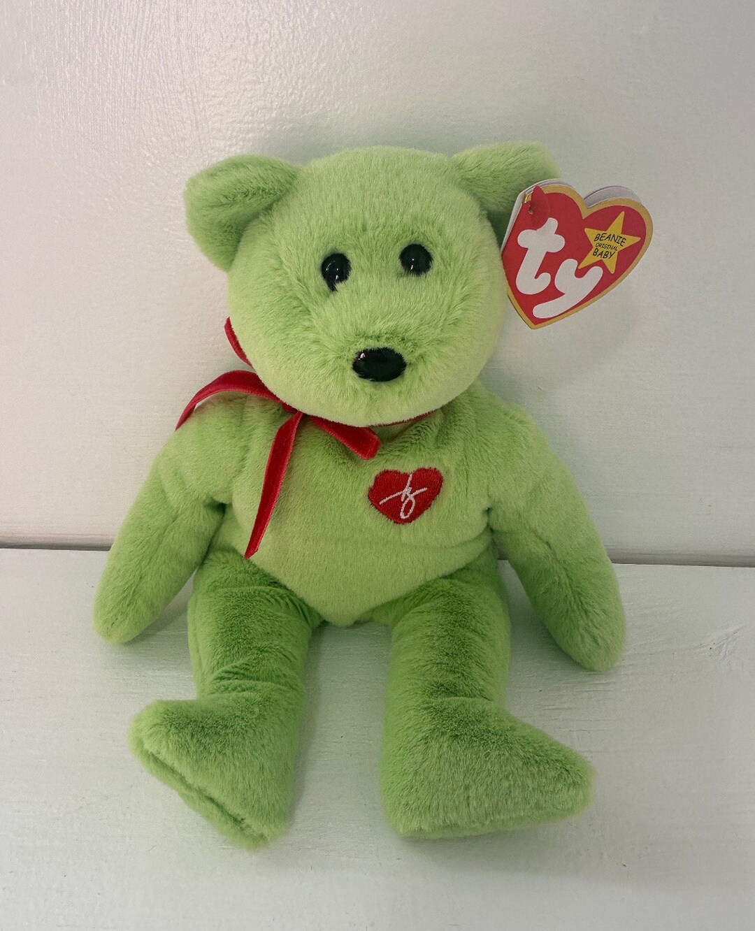 Ty Beanie Babies Series 3 “signature Bear II” the Green Bear - Limited ...