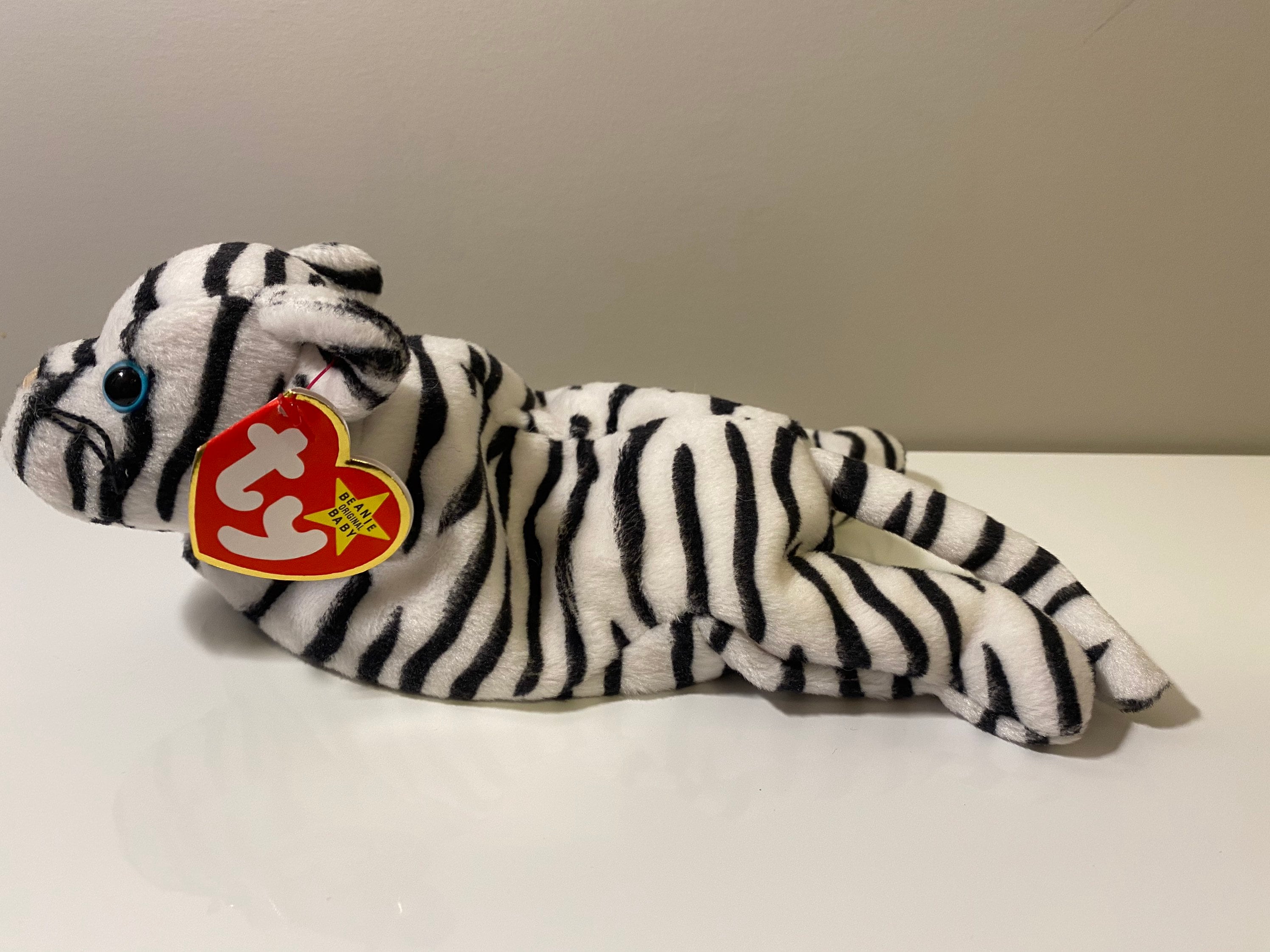 TY Beanie Baby Blizzard the White Tiger 8.5 inch | Etsy