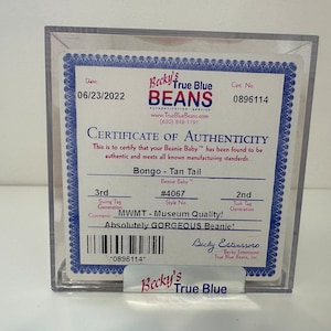 Ty Beanie Baby “bongo” the Monkey Tan Tail - 3rd Generation ...