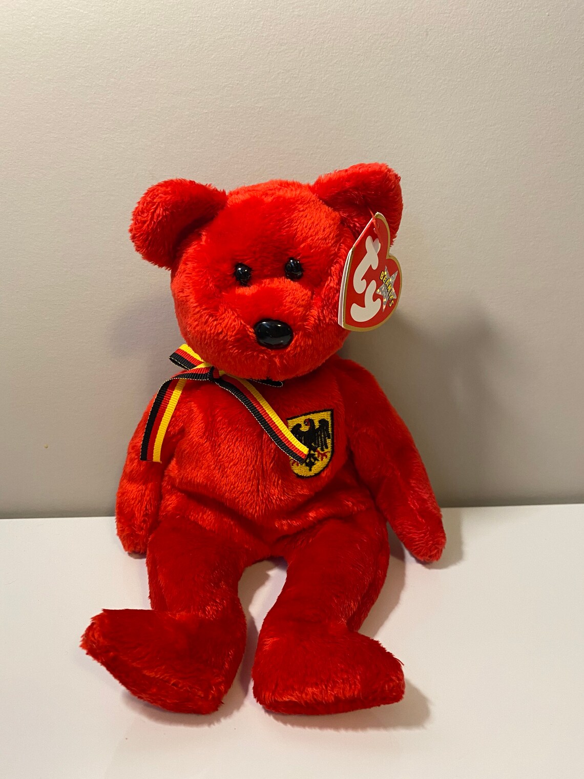 TY Beanie Baby graf Von Rot the Bear Germany Exclusive - Etsy