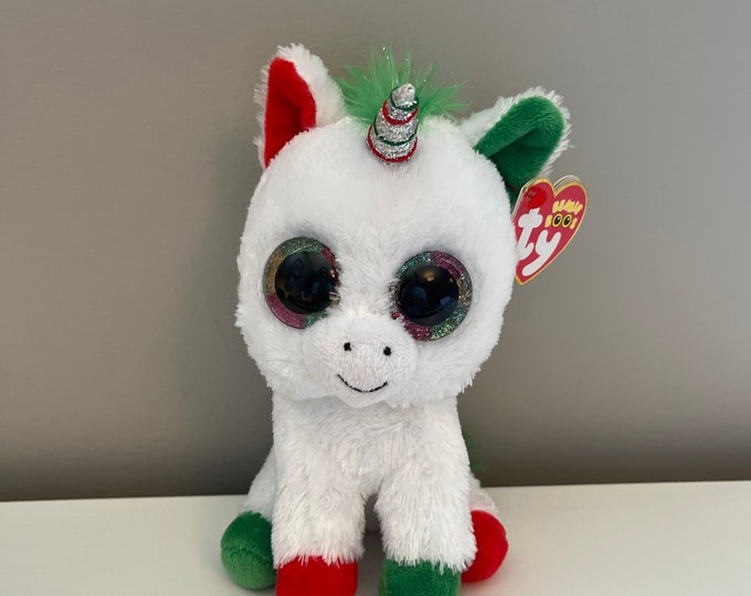 TY Beanie Boo candy Cane the Holiday Unicorn 6 Inch - Etsy