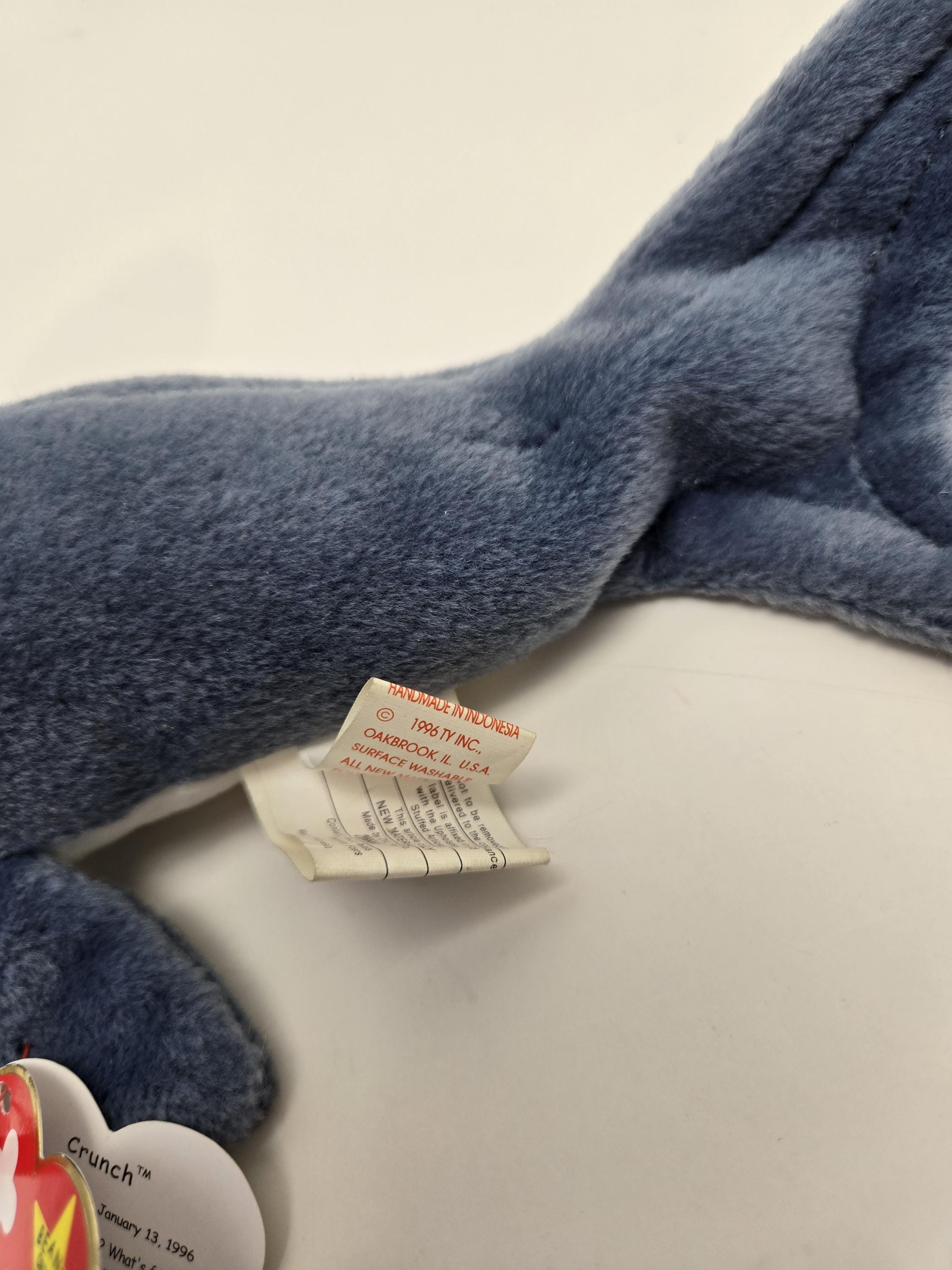 Ty Beanie Baby “crunch” the Shark - Handmade in Indonesia With Canadian ...