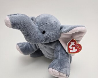 Ty Pluffies Collection Winks the Elephant Rare 10 inch