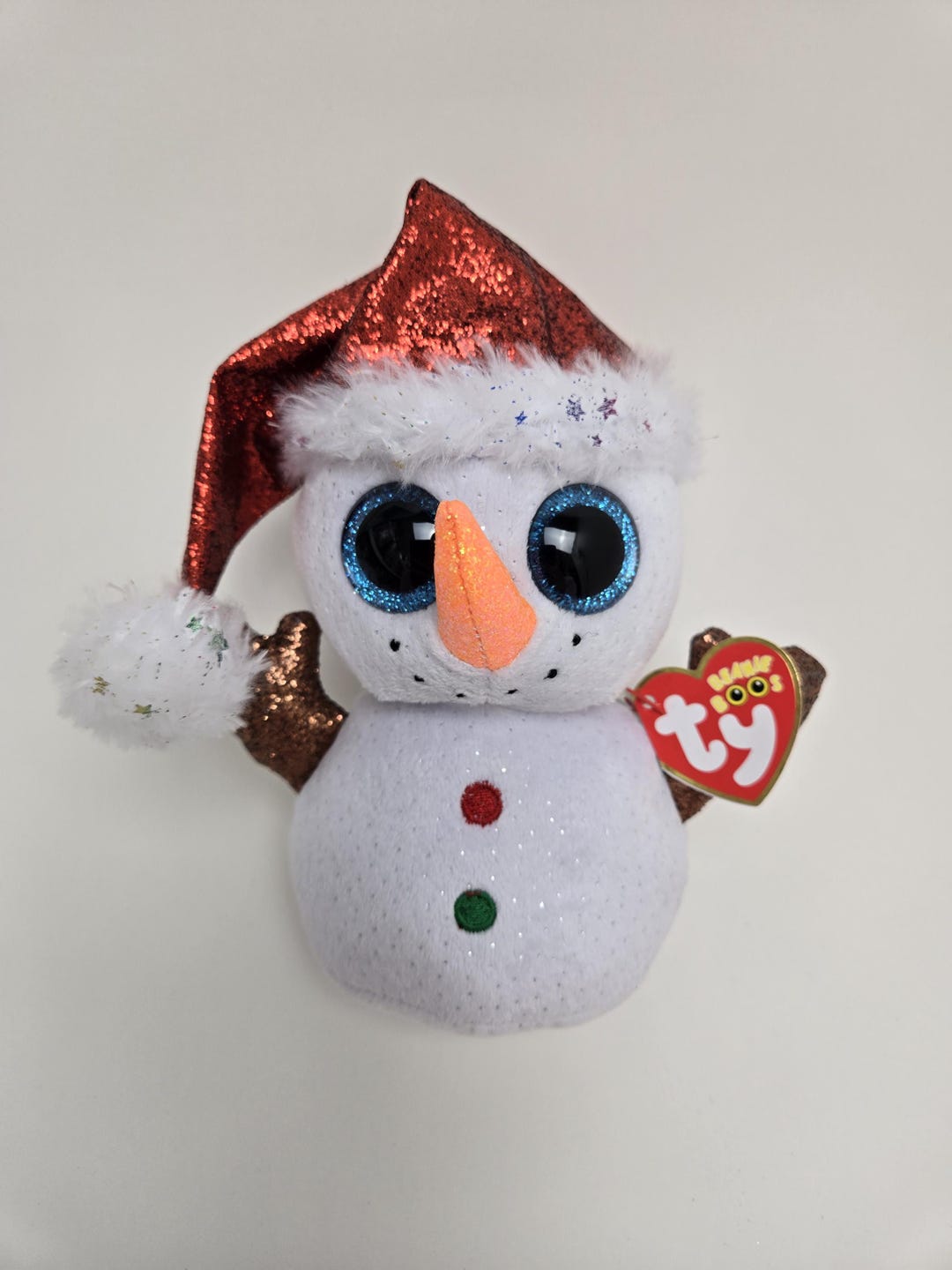 Ty Beanie Boo “flurry” the White Holiday Snowman - No Hang Tag (6 Inch ...