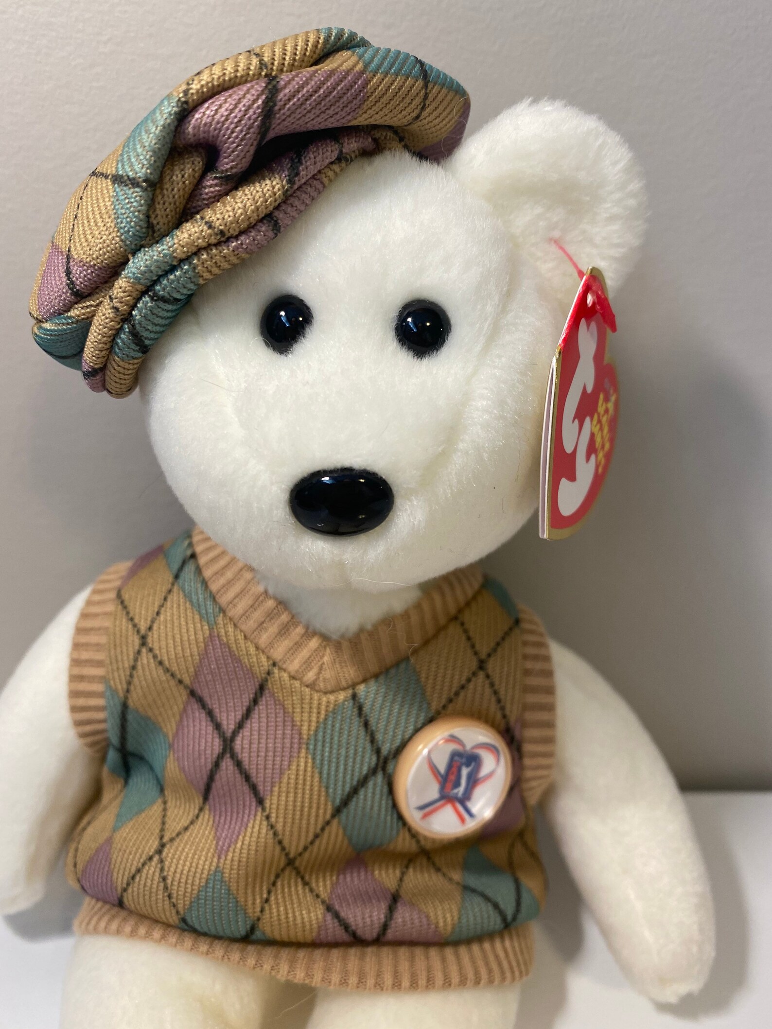 TY Beanie Baby tour Teddy the PGA Golf Bear 8.5 Inch - Etsy