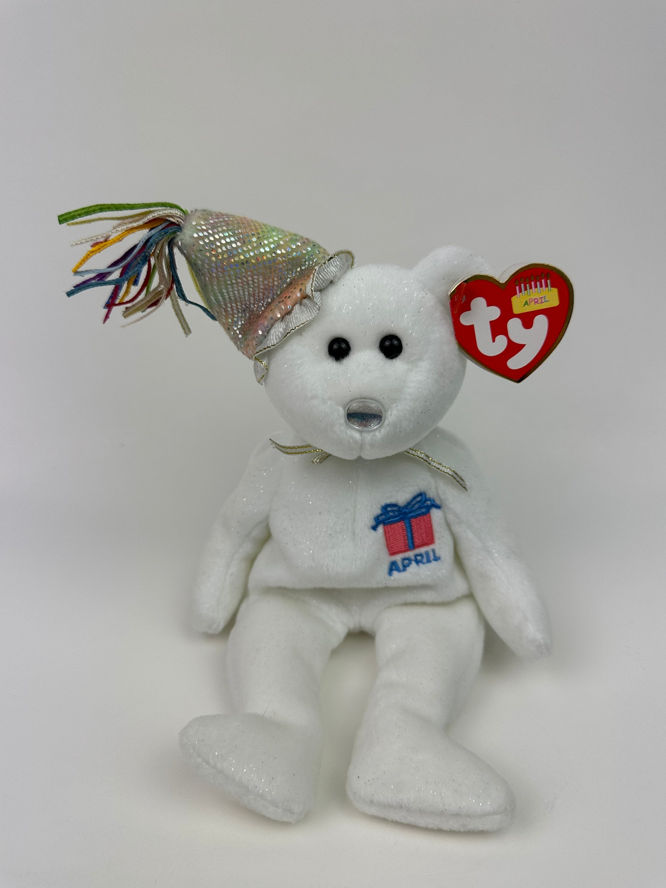 Ty Beanie Baby “happy Birthday” the April Birthday Bear Wearing a Party ...