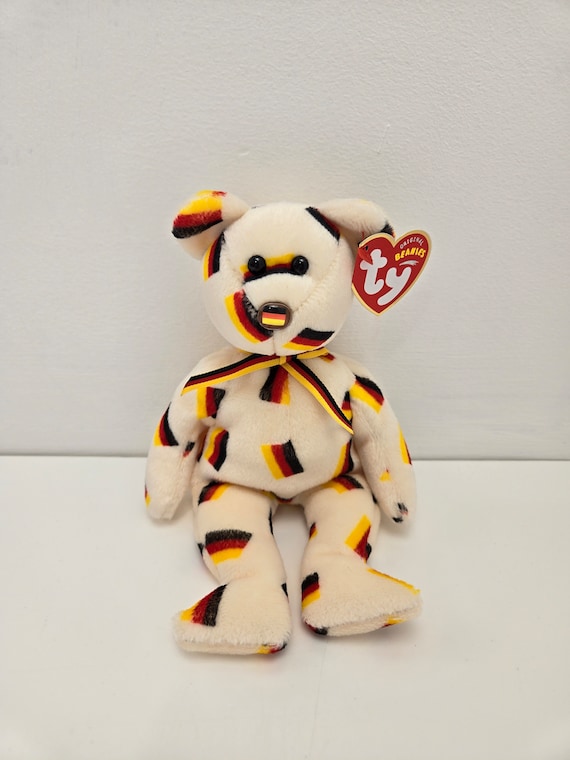 Ty Beanie Baby deutschland the German Bear With German Flags Flag Nose Version 8.5 Inch Etsy UK