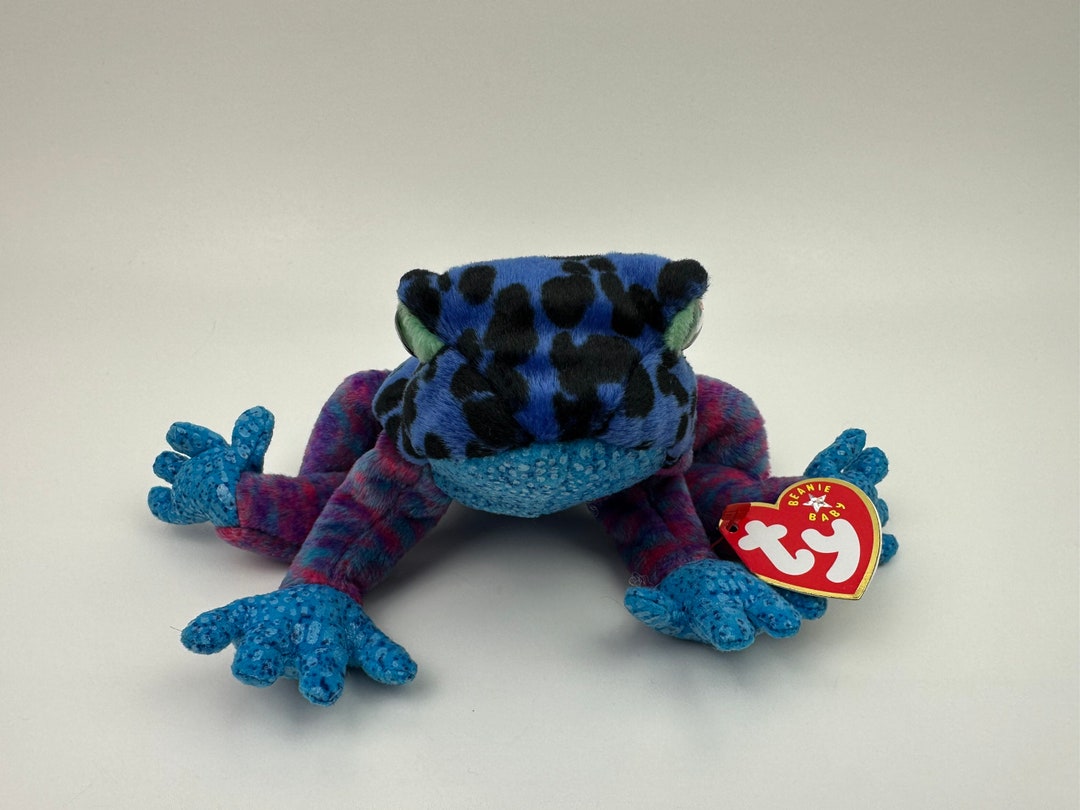 Ty Beanie Baby dart the Frog Plush 8 Inch - Etsy UK