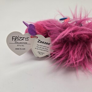 TY Frizzys Key Clip “zeezee” the Pink Monster *small* (3 Inch) - Etsy