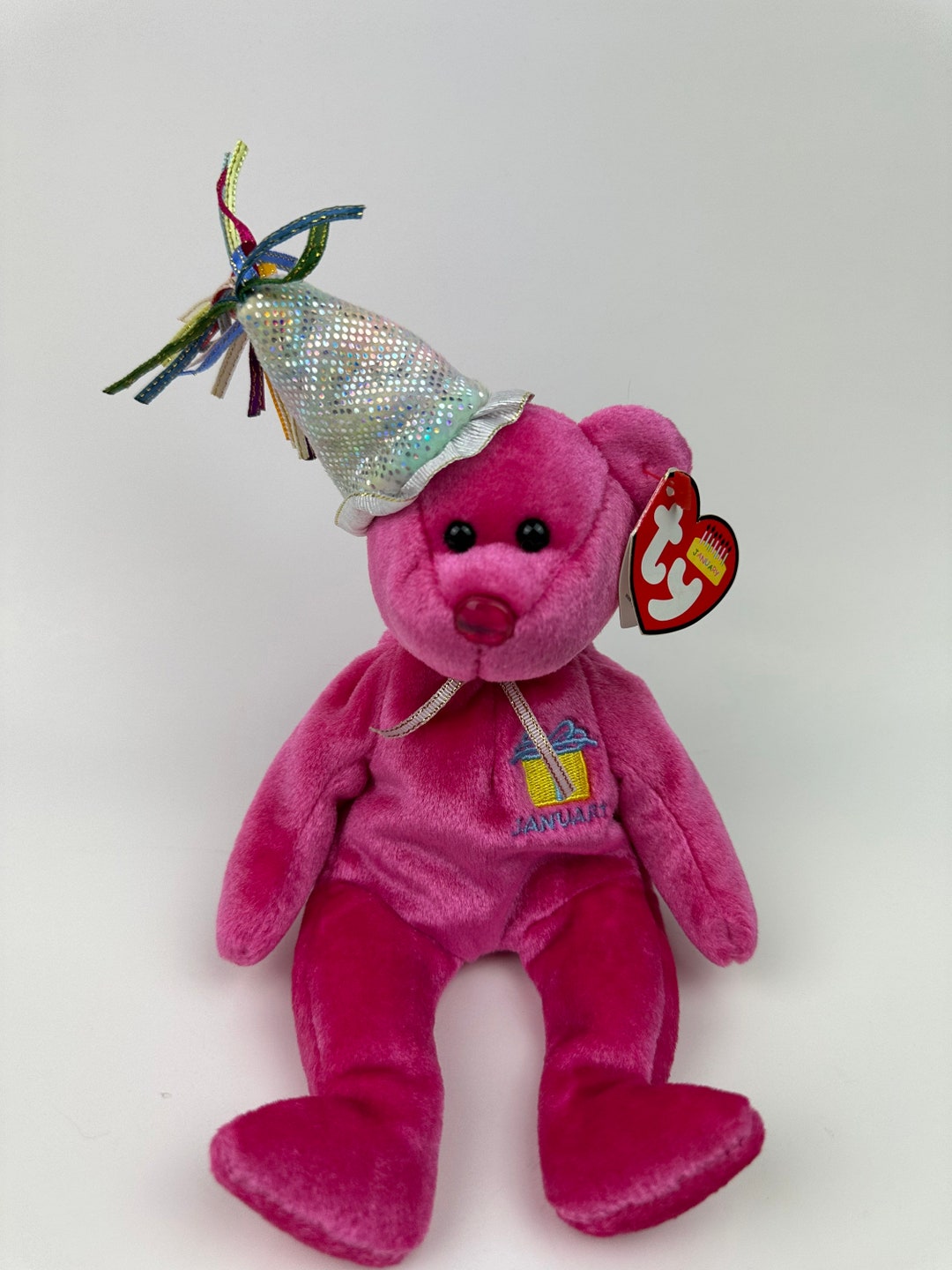 Ty Beanie Baby “happy Birthday” the January Birthday Bear Wearing a ...