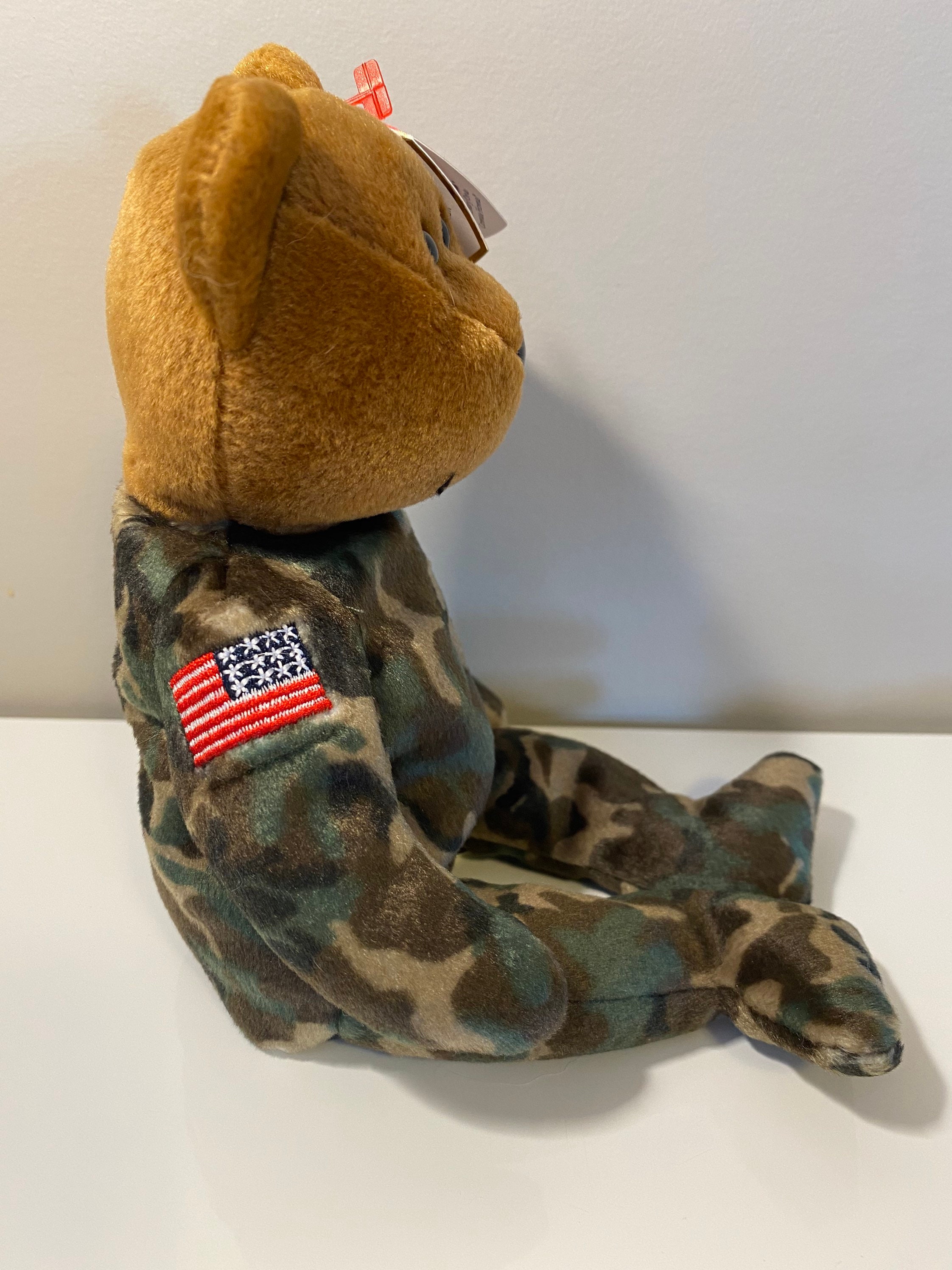 TY Beanie Baby hero the Army Bear USA Exclusive US Flag | Etsy