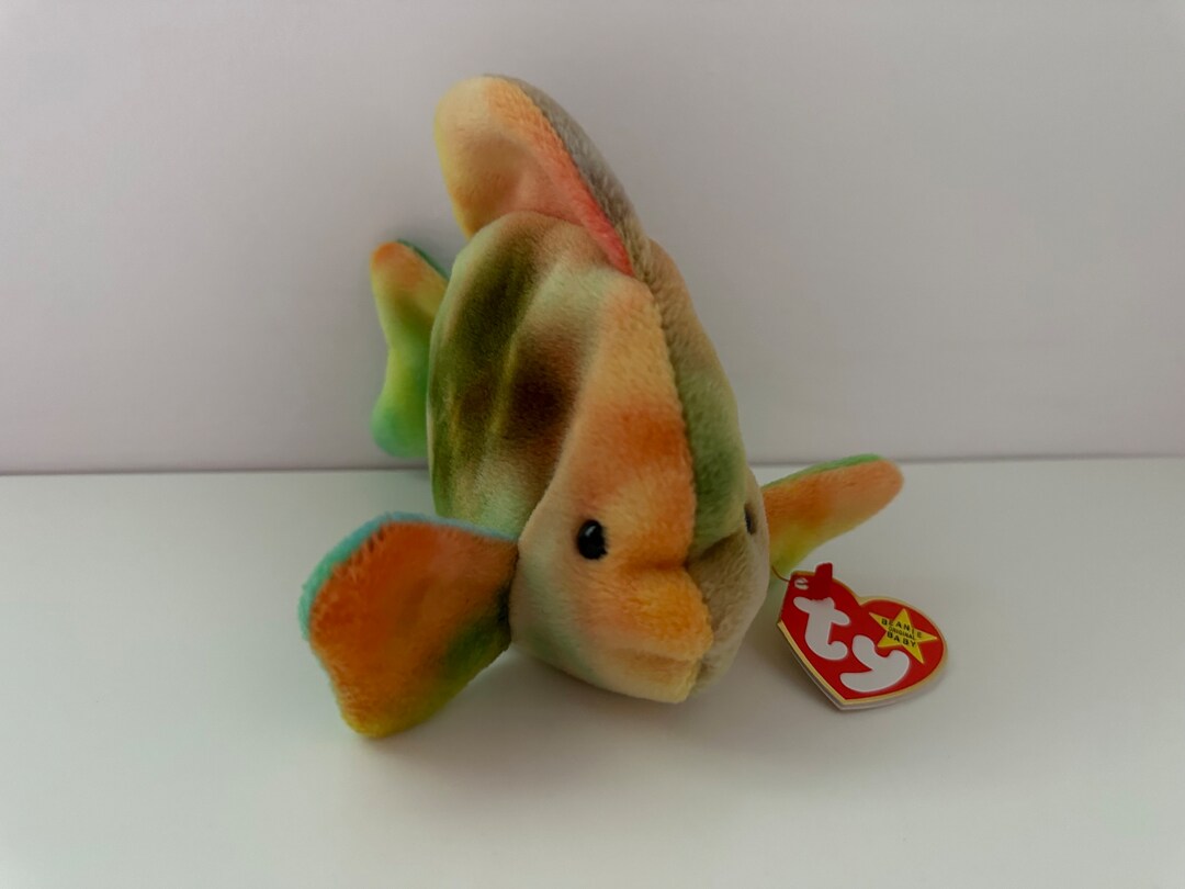 Ty Beanie Baby “coral” the Tie-dye Fish *actual Colours Shown* (6 Inch ...