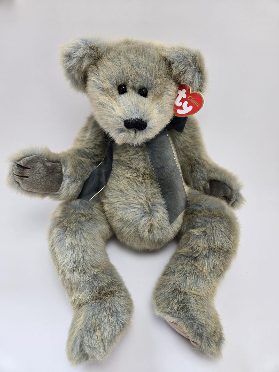 Ty Classics Collection “belvedere” the Green Jointed Bear (14 Inch) - Etsy