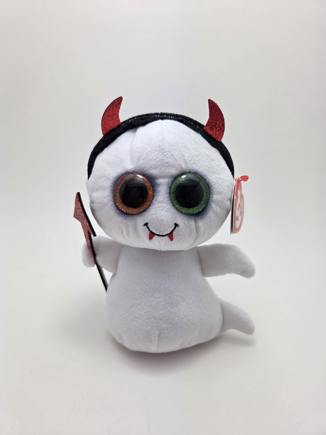 Ty Beanie Boo “tricky” the Halloween Ghost Devil Horns (6 Inch) - Etsy ...