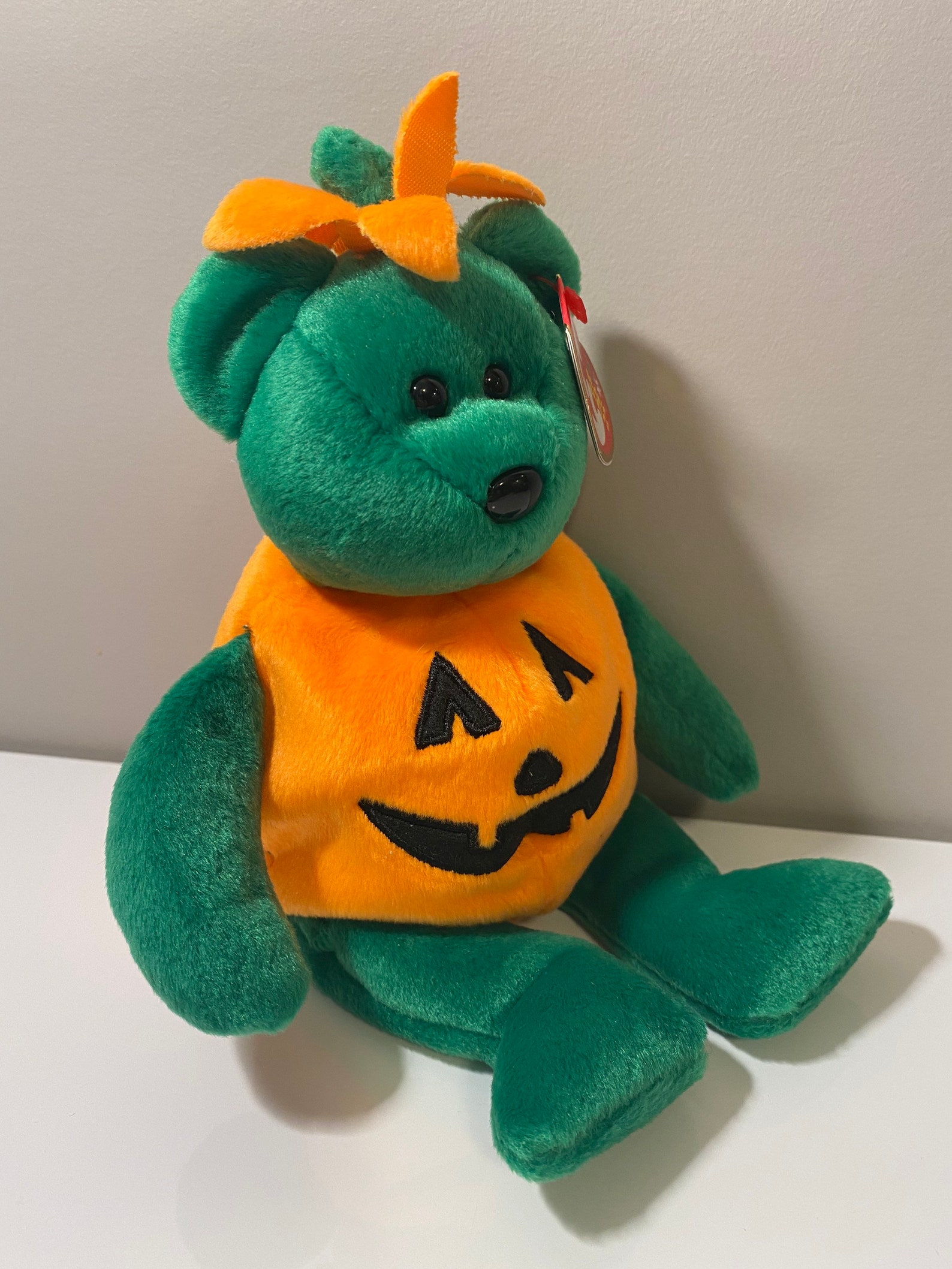 TY Beanie Baby tricky the Pumpkin Bear 9.5 Inch - Etsy