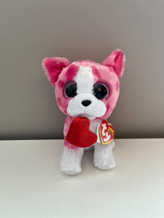 TY Beanie Boo romeo the Pink Dog Holding Heart 6 Inch - Etsy