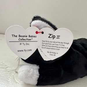 Ty Beanie Baby Zip II the Black Cat - Limited Production Rare! 30th ...