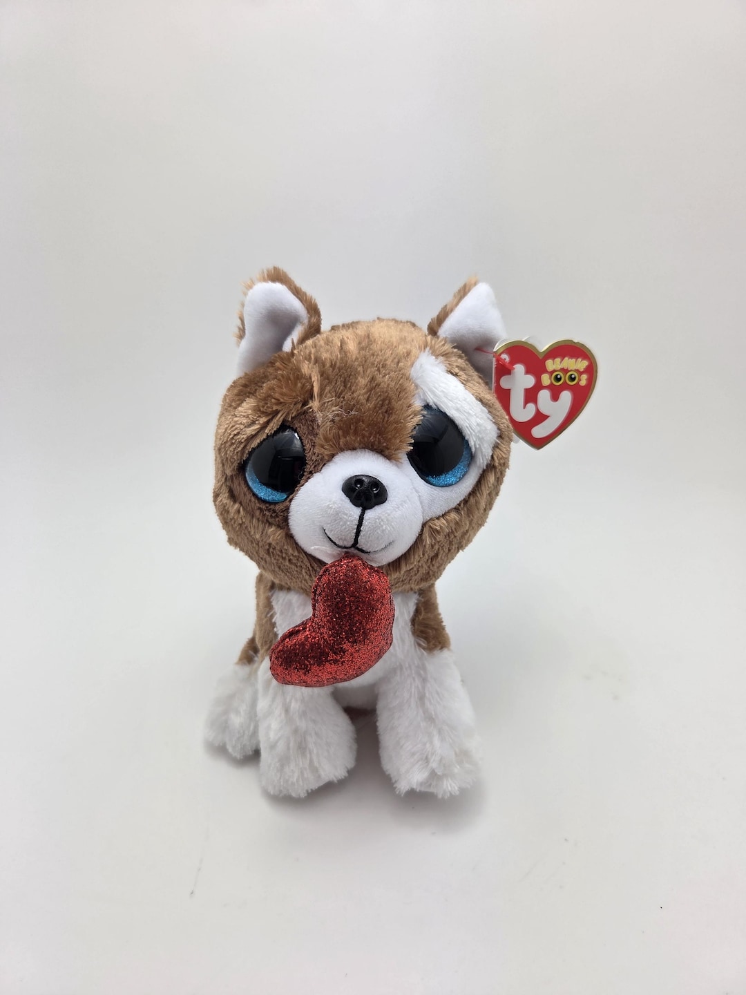 Ty Beanie Boo “smootches” the Dog Holding a Red Heart (6 Inch) - Etsy