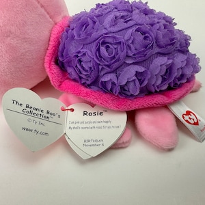 Ty Beanie Boo “rosie” the Pink and Purple Turtle Plush (6 Inch) - Etsy
