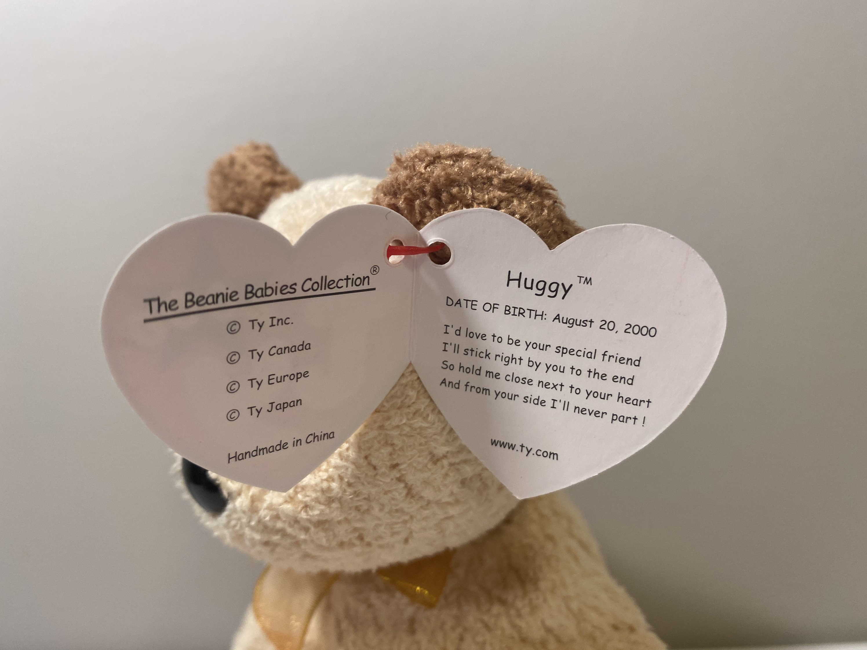 TY Beanie Baby Huggy the Adorable Bear Plush 8.5 inch | Etsy