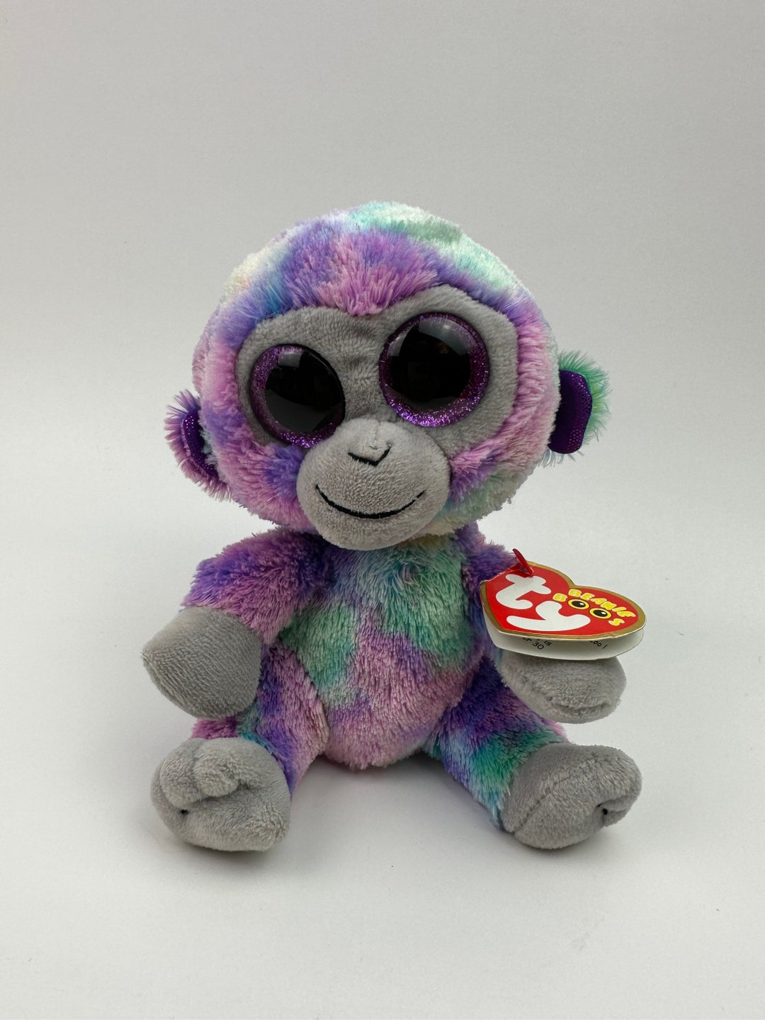Ty Beanie Boo “zuri” the Purple and Blue Monkey (6 Inch) - Etsy Australia