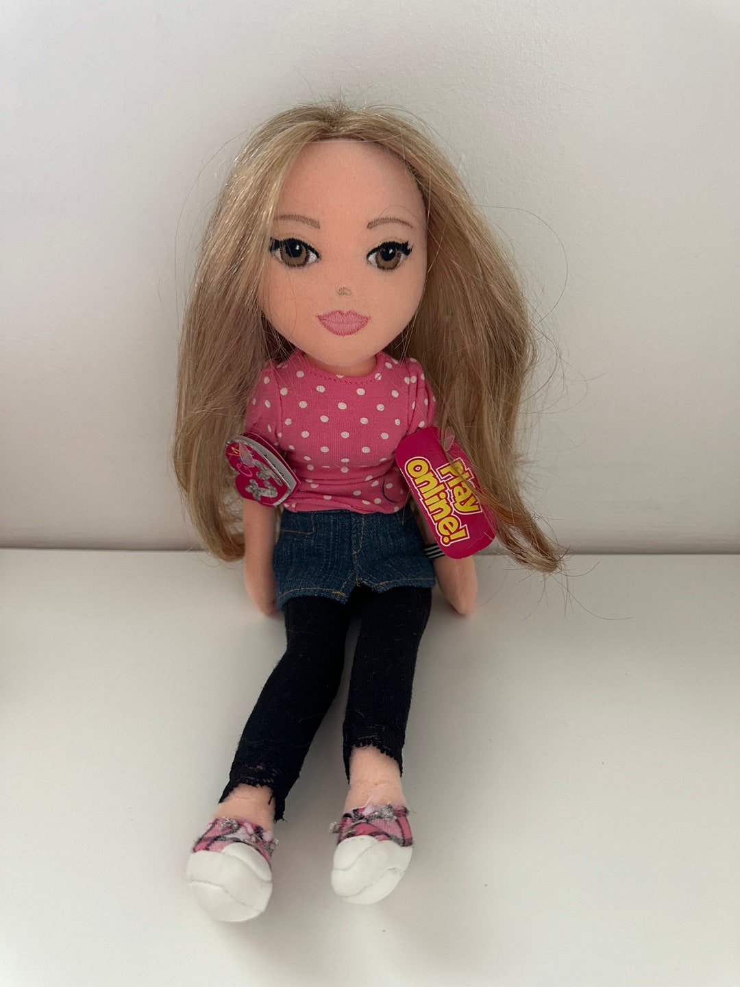 Ty Girlz Collection “awesome Ashley” the Beanie Barbie Doll Blonde Hair ...