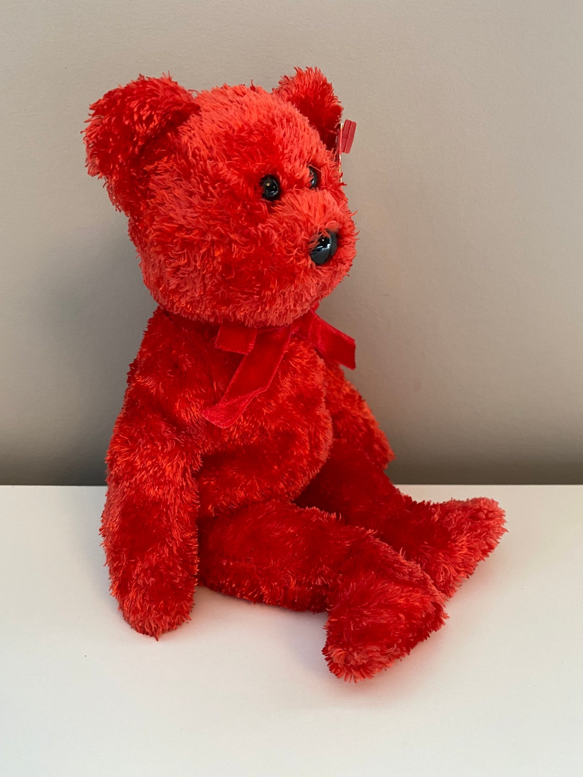 TY Beanie Baby Sizzle the red bear 8.5 inch | Etsy