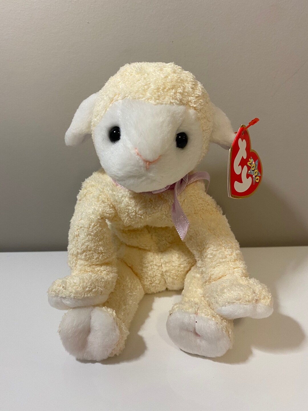 Ty Beanie Baby Lamb Fleecie With Purple Bow 6 Inch - Etsy Canada