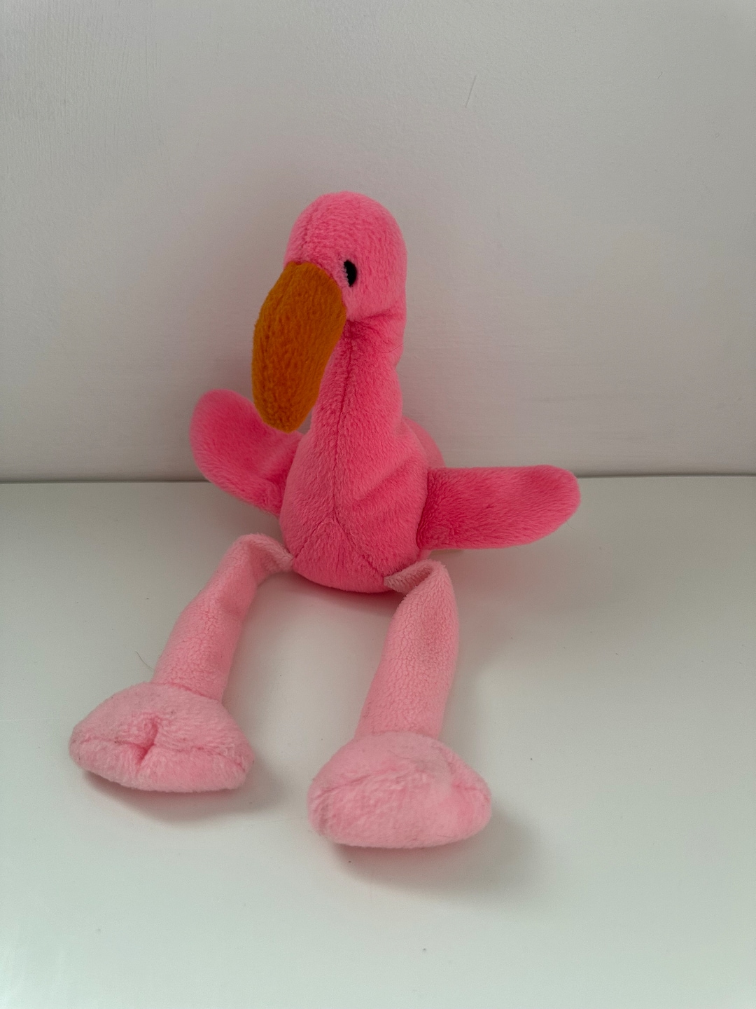 Ty Beanie Baby “pinky” the Flamingo - 2nd Gen Tush Tag, No Hang Tag! (6 ...