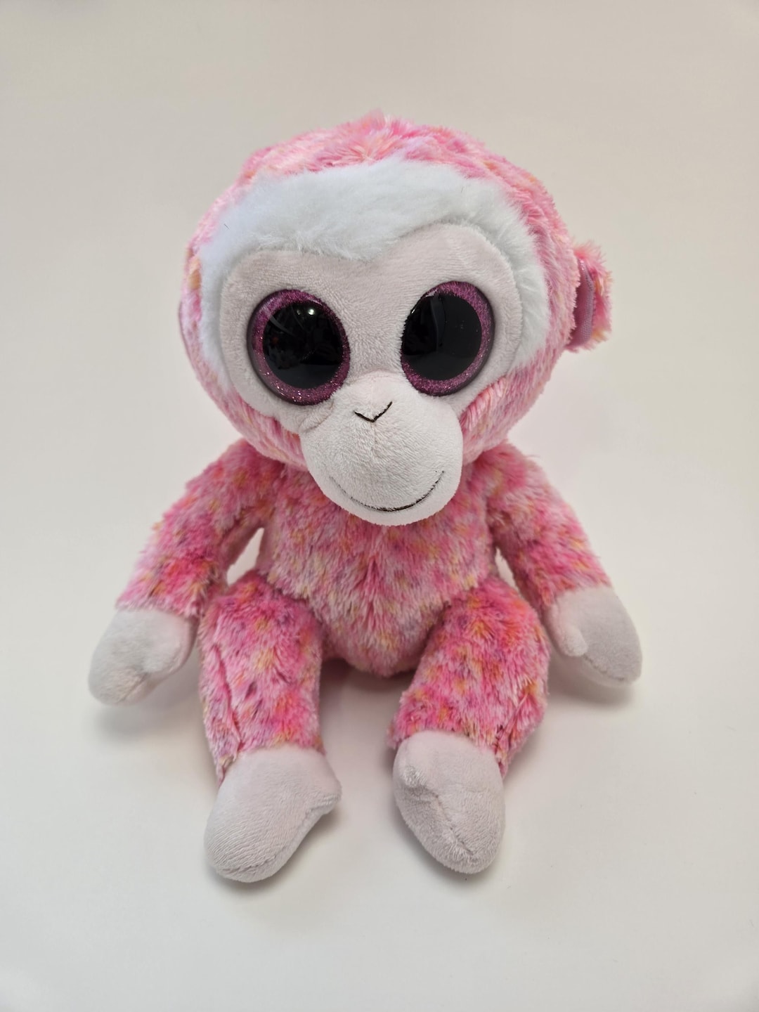 Ty Beanie Boo “ruby” the Pink Monkey - No Hang Tag (larger 9 Inch) - Etsy
