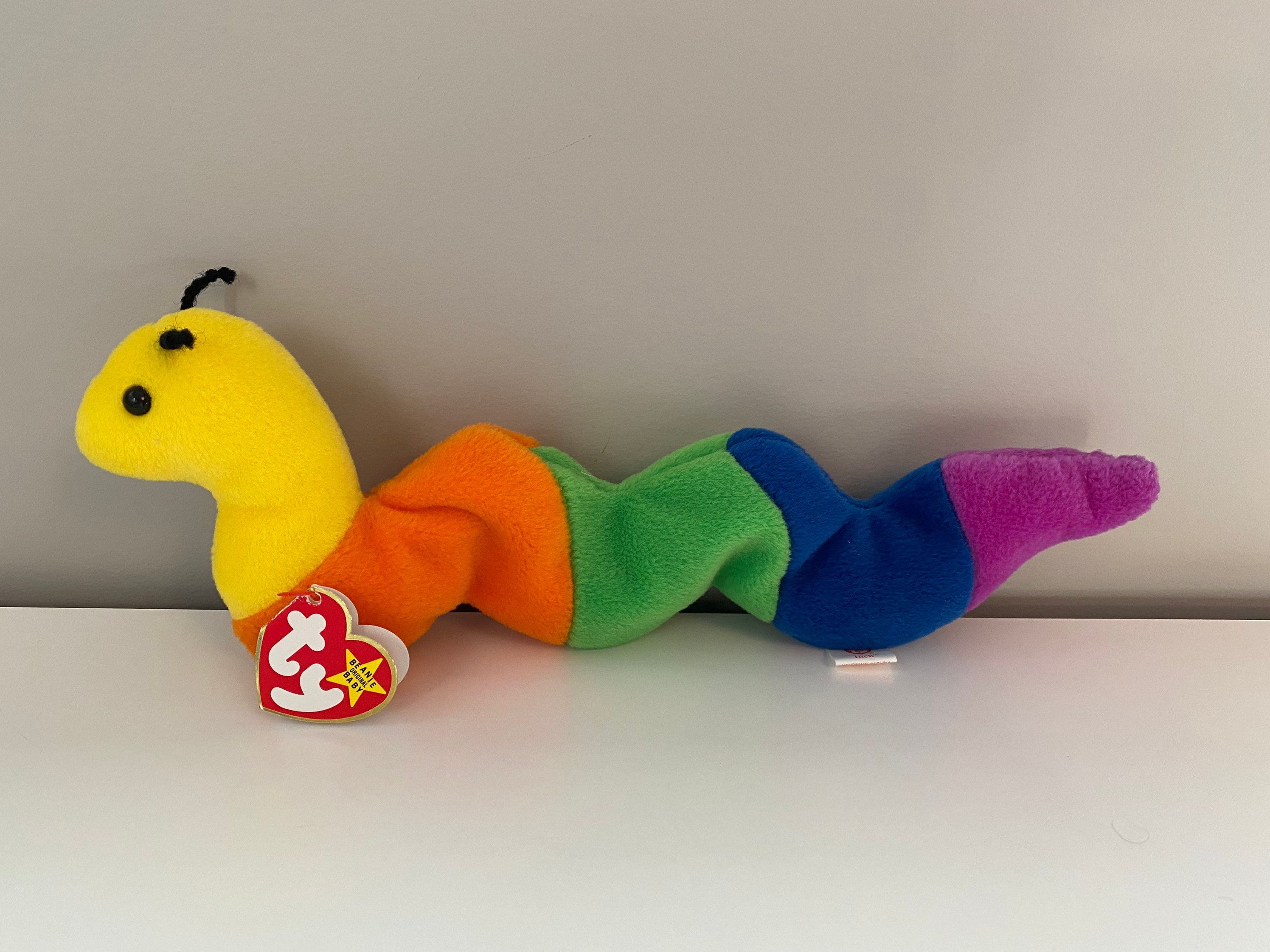 TY Beanie Baby Inch the Colourful Inchworm 11 inch | Etsy