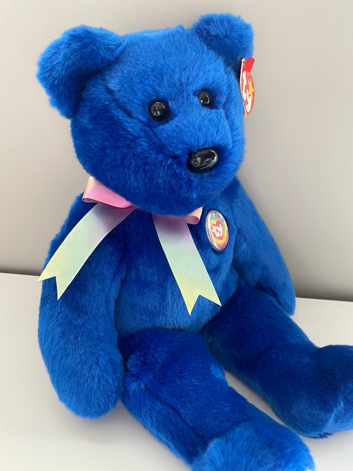 TY Beanie Buddy clubby the Royal Blue Bear Gorgeous 14 - Etsy