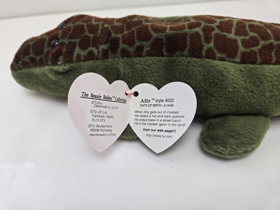 Ty Beanie Babies ally the Alligator 9 Inch Etsy UK