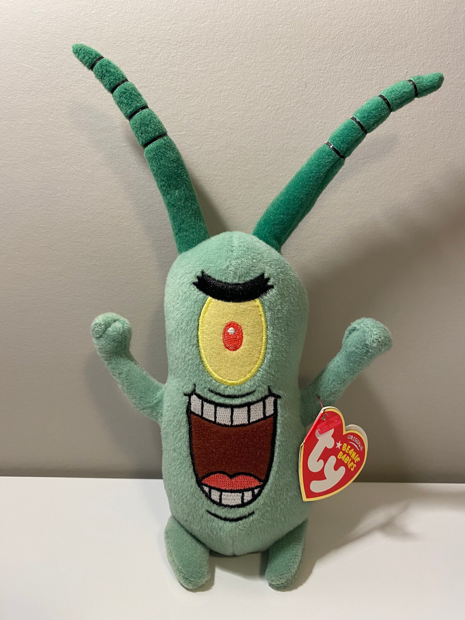TY Beanie Baby Sheldon J. Plankton from SpongeBob | Etsy
