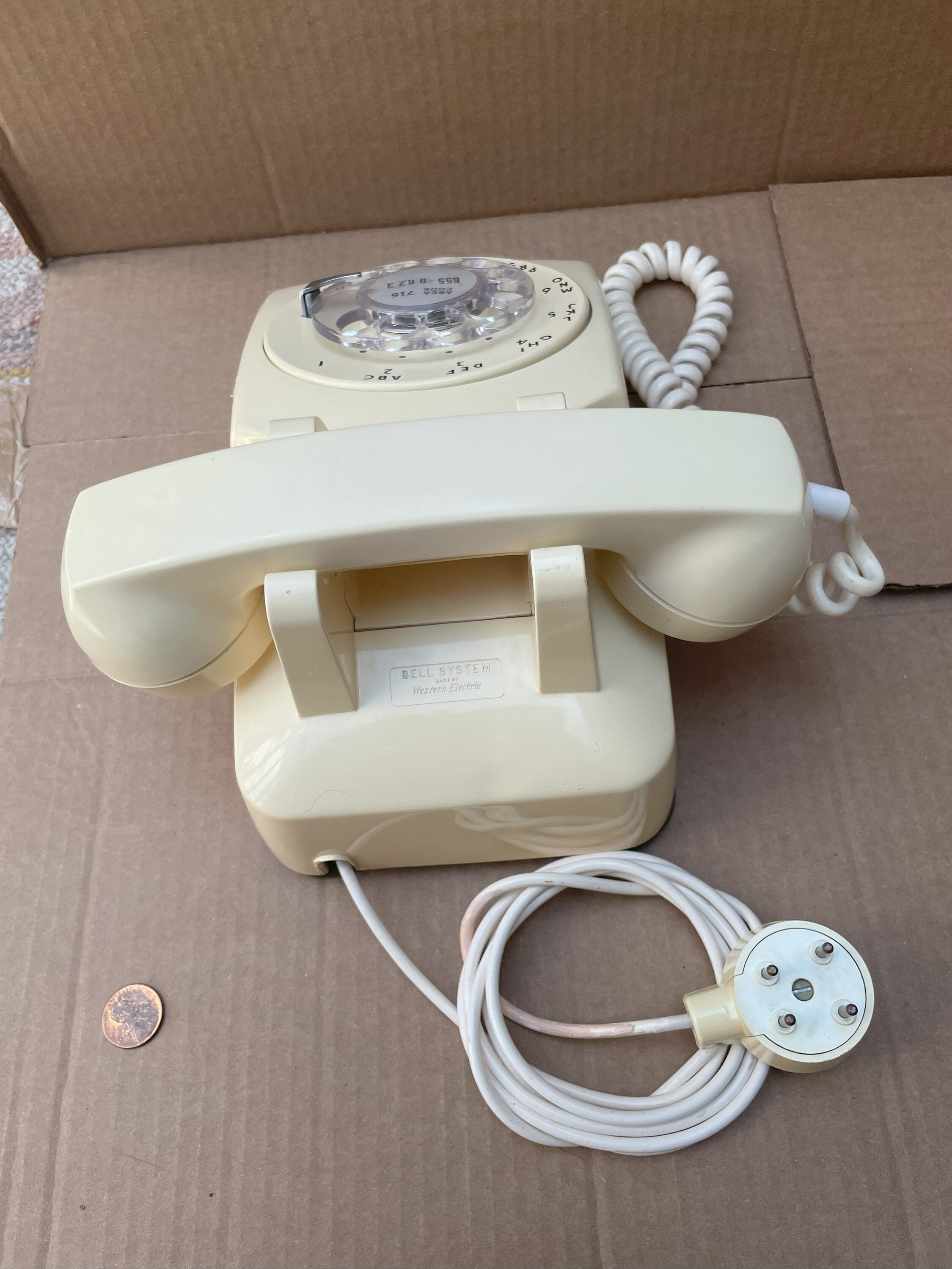 Vintage 1960s Bell System 500DM Western Electric Rotary Desk Telephone ...