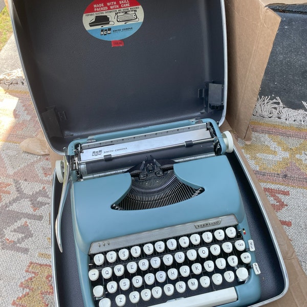 Blue Typewriter - Etsy