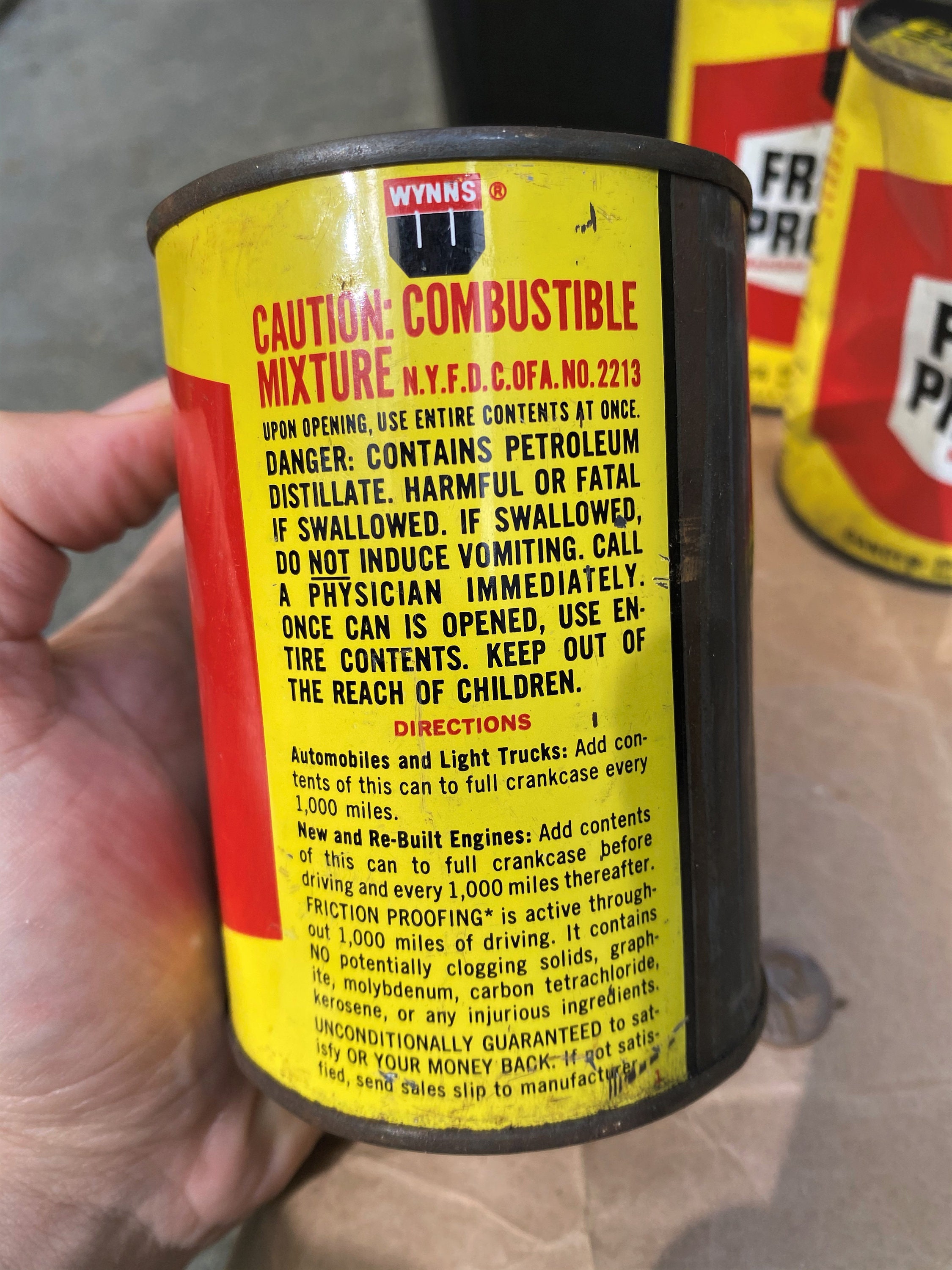 1970s Vintage Wynn's Friction Proofing Full Metal Cans UNOPENED - Etsy