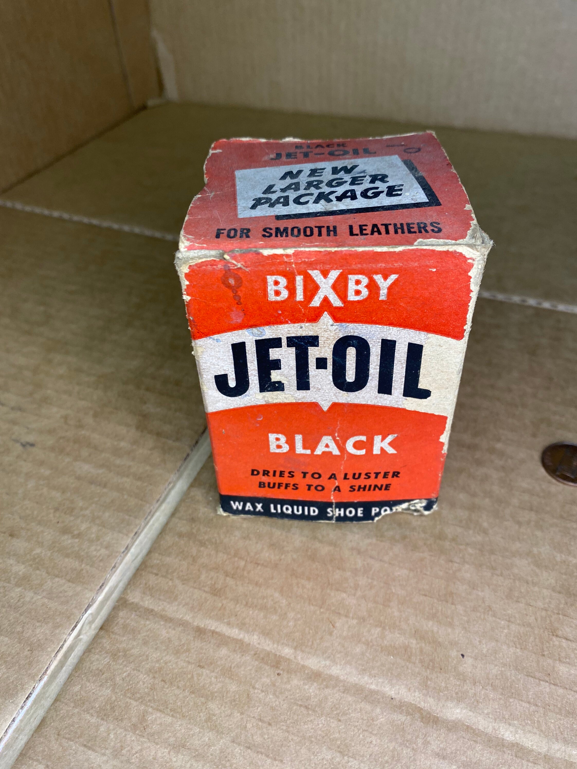 Vintage 1940s Bixbys Jet-oil Shoe Polish Bottle Black in | Etsy